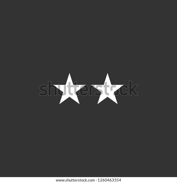 Two Stars Icon Vector Two Stars Stock Vector (Royalty Free) 1260463354 ...