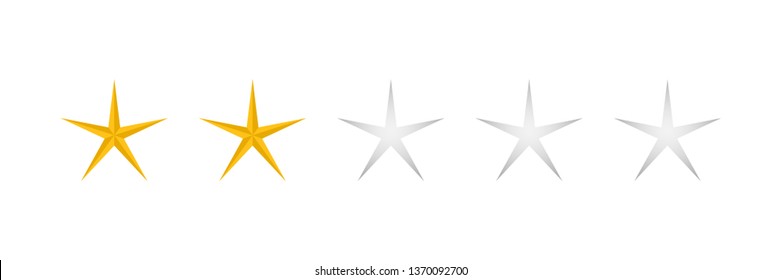 Two Stars Vector Icon Star Rating Stock Vector (Royalty Free ...