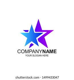Two Stars Vector Logo Symbol Template Stock Vector (Royalty Free ...