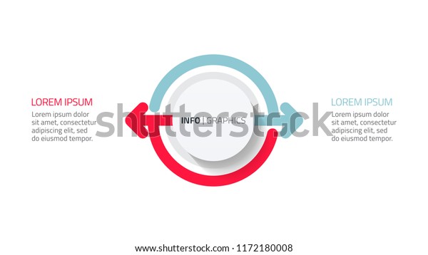 Two Steps Arrows Infographic Cycle Process Stock Vector (Royalty Free ...