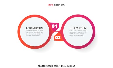 Two Steps Infographic Presentation Report Diagram Stock Vector (Royalty ...