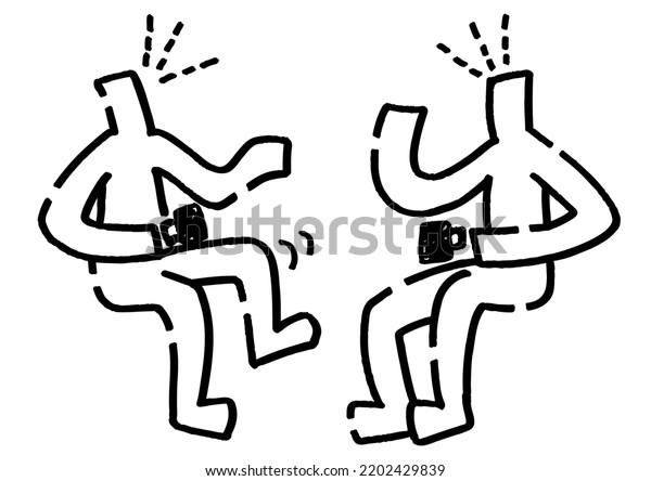 Two Stick Figures Chatting Over Coffee Stock Vector (Royalty Free ...