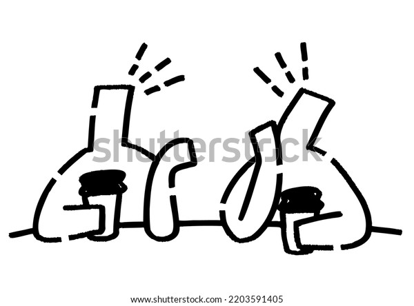 Two Stick Figures Conversing Cafe Stock Vector (Royalty Free ...