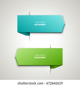 Two Straight Arrow Ribbon Banner 2 Stock Vector (Royalty Free) 704623999