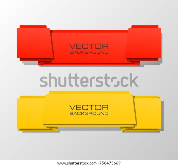 Two Straight Arrow Ribbon Banner 2 Stock Vector (Royalty Free ...