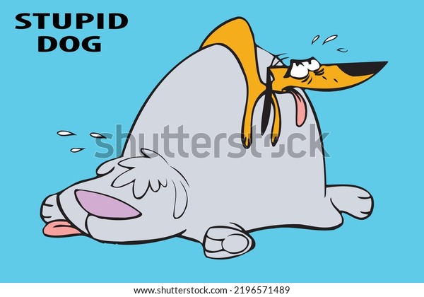 Two Stupid Dog Editorial Illustrations Designs Stock Vector (Royalty ...