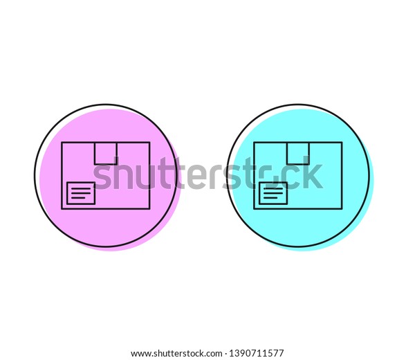 Two Style Illustration Pink Cyan Box Stock Vector (Royalty Free ...