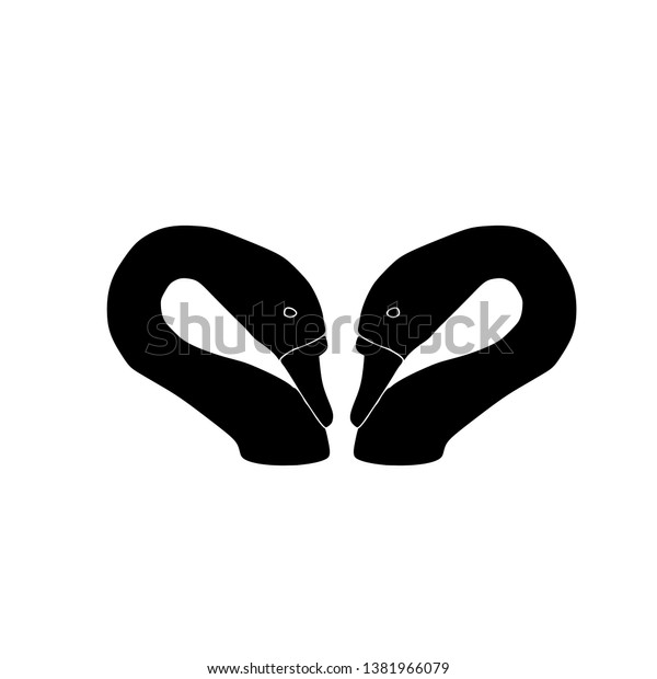 Two Swans Head Brand Logo Concept Stock Vector (Royalty Free ...