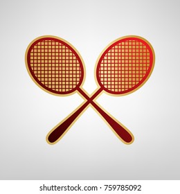 Two Tennis Racket Sign Vector Red Stock Vector (Royalty Free) 759785092 ...