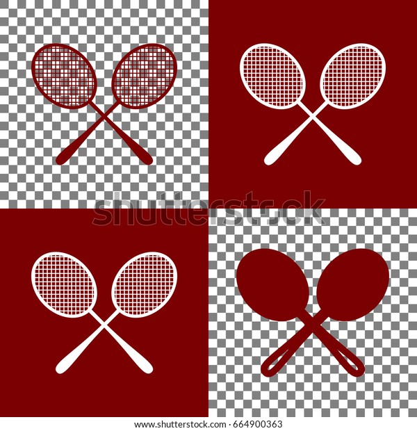 Two Tennis Racket Sign Vector Bordo Stock Vector (Royalty Free ...