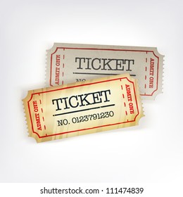 Two Tickets Raster Version Vector File Stock Illustration 112399229