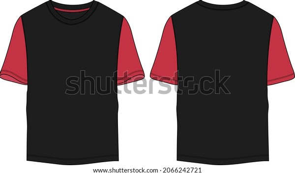 Two Tone Black Red Color Regular Stock Vector (Royalty Free) 2066242721 ...