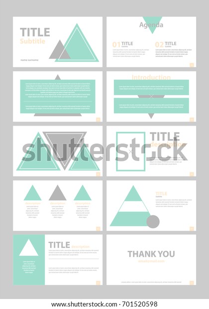 Two Tone Pastel Presentation Templates Minimal Stock Vector (Royalty ...