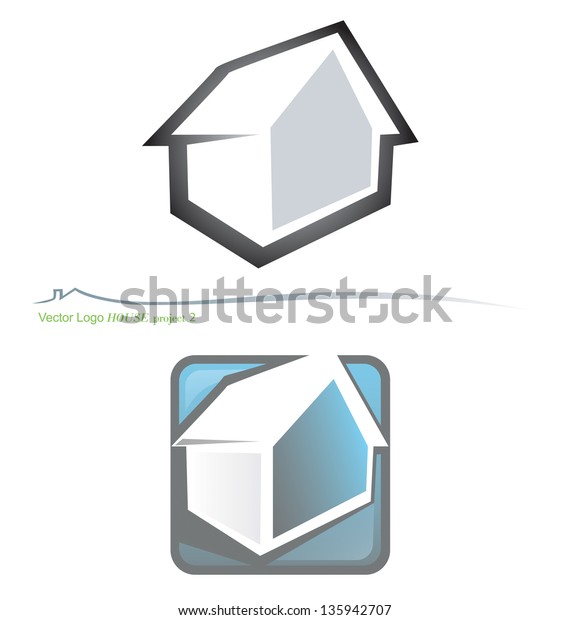 Two Variants Vector House Symbols Stock Vector (Royalty Free) 135942707 ...