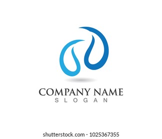 Two Water Drop Logo Stock Vector (Royalty Free) 1025367355 | Shutterstock
