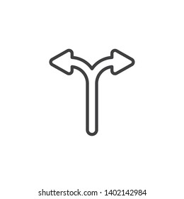 Two Way Direction Icon Trendy Flat: vector de stock (libre de regalías ...