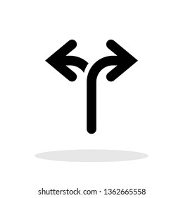 Two Way Direction Icon Trendy Flat: vector de stock (libre de regalías ...