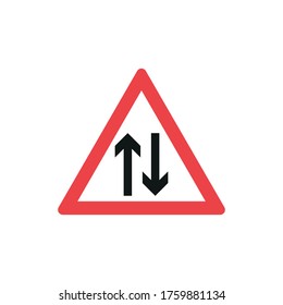 Two Way Traffic Road Sign Icon Stock Vector (Royalty Free) 1909480240