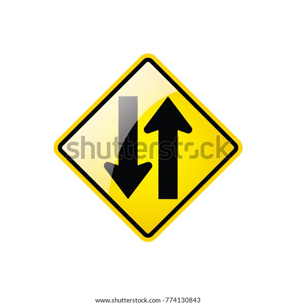 Two Way Traffic Symbol Icon On Stock Vector (Royalty Free) 774130843 ...