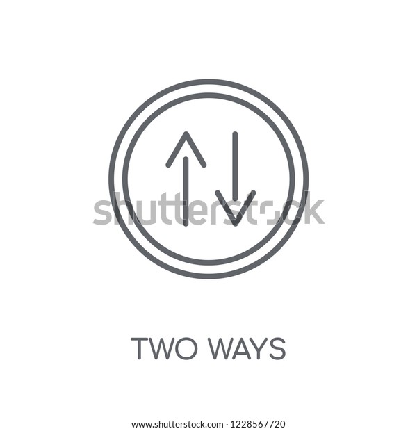 Two Ways Sign Linear Icon Modern Stock Vector (Royalty Free) 1228567720 ...