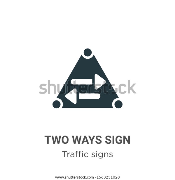 Two Ways Sign Vector Icon On Stock Vector (Royalty Free) 1563231028 ...