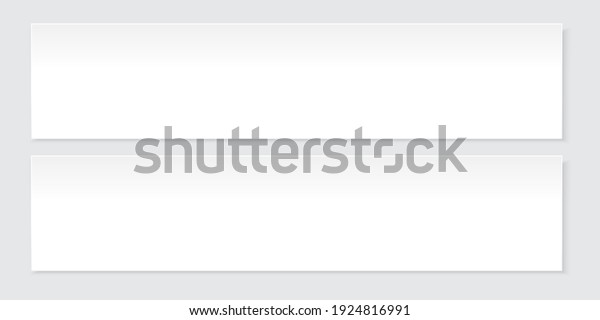 Two White Long Rectangles 3d Style Stock Vector (Royalty Free ...