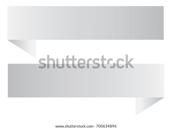 Two White Ribbon Banner On White Stock Vector (Royalty Free) 700634896 ...