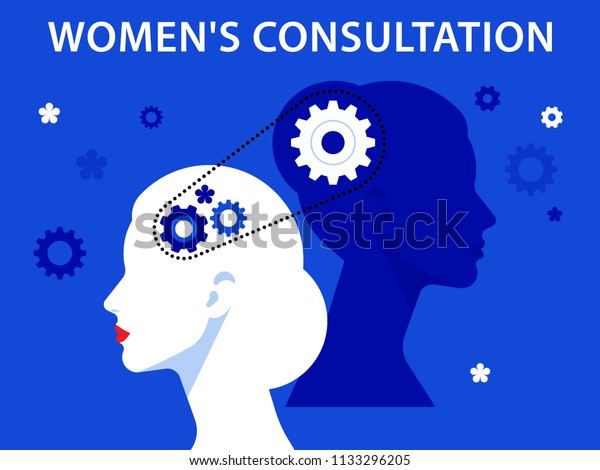 Two Women Connected Each Other By Stock Vector (Royalty Free ...