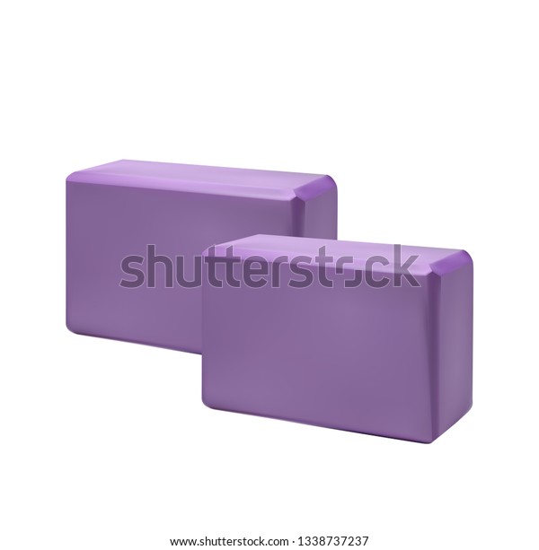Two Yoga Blocks Isolated On White Stock Vector (Royalty Free ...