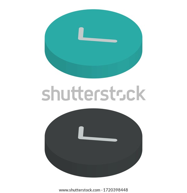 Twocolor Check Icons Isometric Design Presentation Stock Vector ...