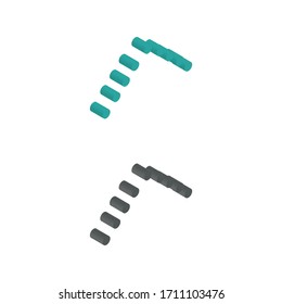 Twocolor Flat Isometric Icons Right View Stock Vector (Royalty Free ...