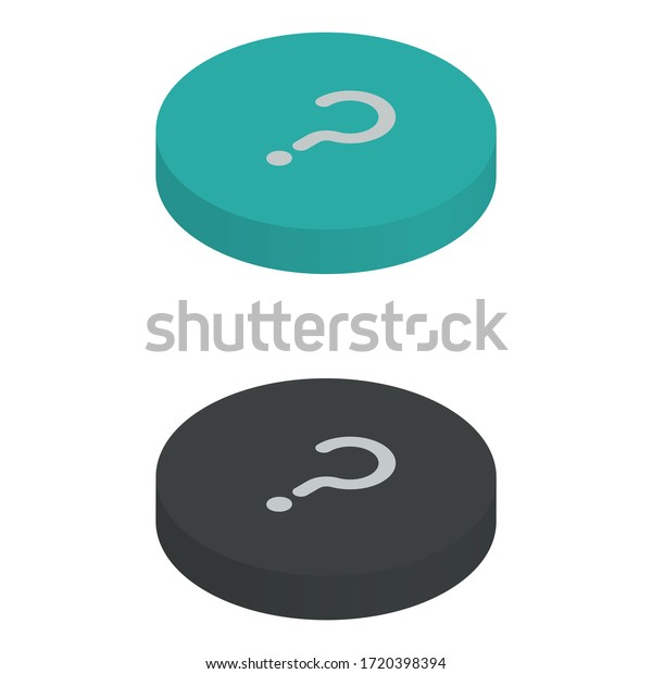 Twocolor Question Mark Icons Isometric Design Stock Vector (Royalty ...