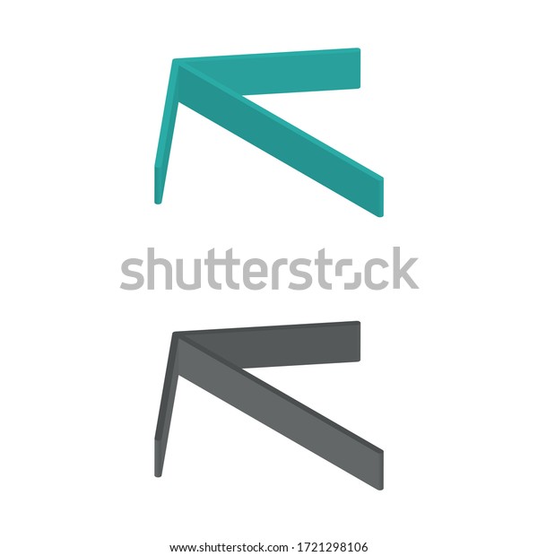 Twocolor Step Back Icons Isometric Design Stock Vector (Royalty Free ...