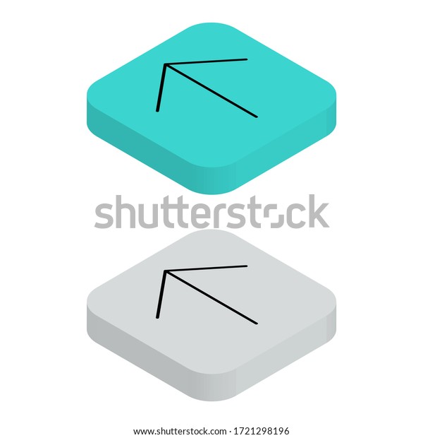 Twocolor Step Back Icons Isometric Design Stock Vector (Royalty Free ...