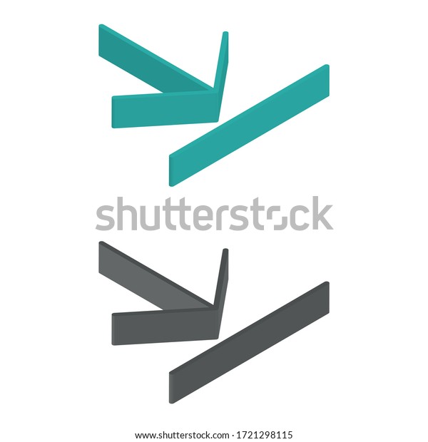 Twocolor Step Forward Icons Isometric Design Stock Vector (Royalty Free ...