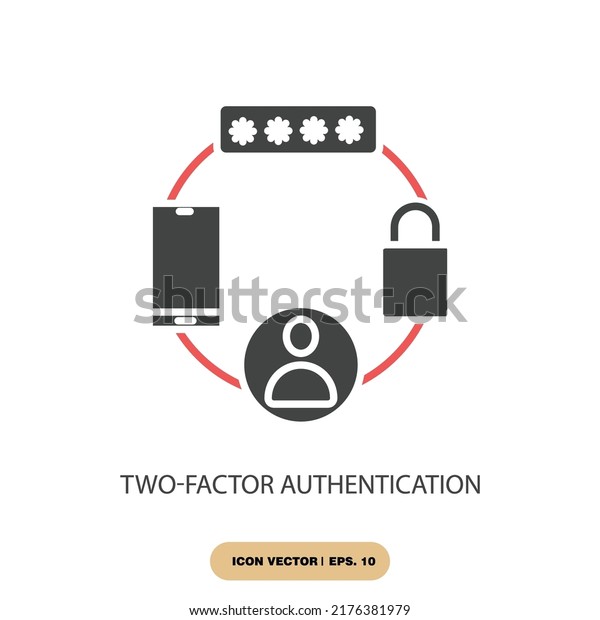 Vektor Stok Twofactor Authentication Icons Symbol Vector Elements ...