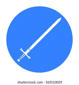 Twohanded Sword Icon Black Single Weapon Stock Vector (Royalty Free ...