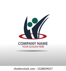 Twoperson Logo Design Circle Stock Vector (Royalty Free) 1528059017 ...