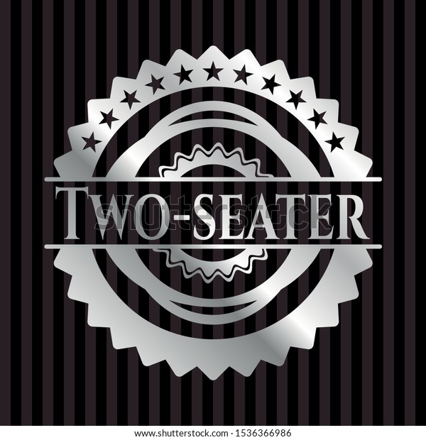 Twoseater Silver Badge Emblem Vector Illustration Stock Vector (Royalty ...