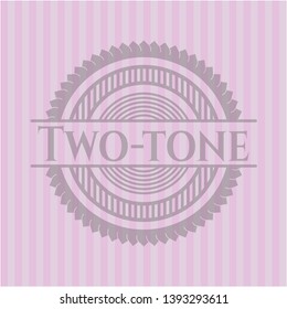 Twotone Badge Pink Background Vector Illustration Stock Vector (Royalty ...
