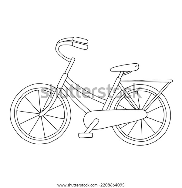 Twowheeled Bicycle Side View Simple Outline Stock Vector (Royalty Free ... Twowheeled Bicycle Side View Simple Outline Stock Vector (Royalty Free ...