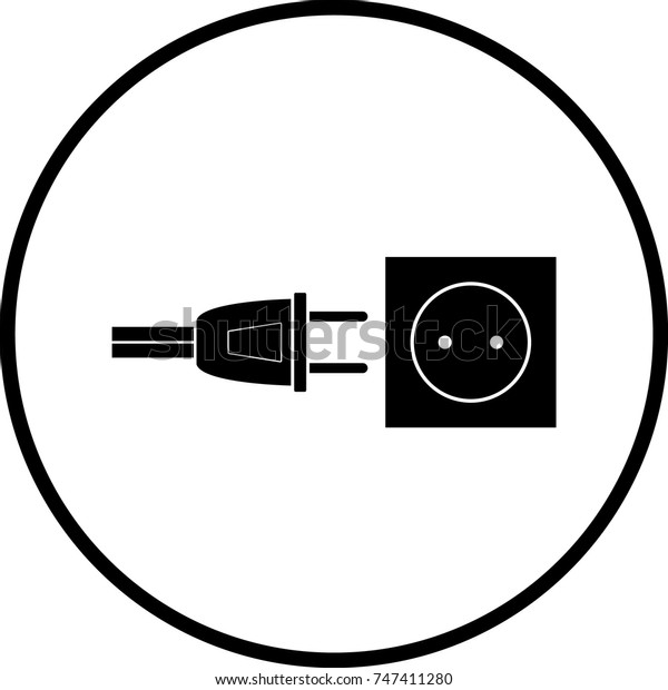 Type C Power Plug Outlet Symbol Stock Vector (Royalty Free) 747411280 ...