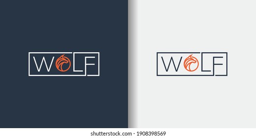 letter wolf 로고를 입력합니다. 문자 텍스트에 스톡 벡터(로열티 프리) 1908398569 | Shutterstock