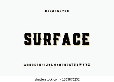 Typeface Design Alphabet Font Yellow White Stock Vector (Royalty Free ...