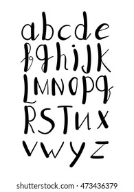 Hand Drawn Alphabet Unique Vector Font Stock Vector (Royalty Free ...