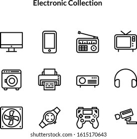 Types Icons About Electronic Devices Stock Vector (Royalty Free ...