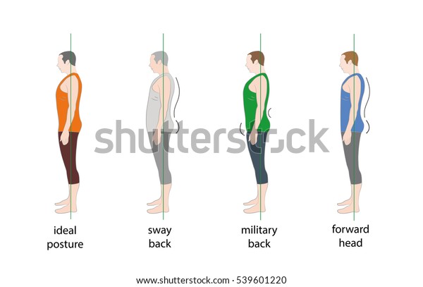Types Male Posture Vector Illustration 스톡 벡터(로열티 프리) 539601220