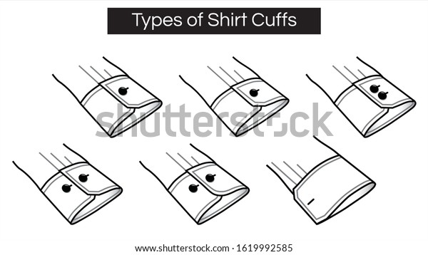 Types Men Shirt Cuffs Stock Vector (Royalty Free) 1619992585 | Shutterstock
