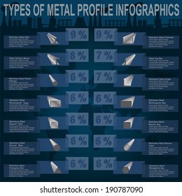 Types Metal Profile Info Graphics Vector Stock Vector (Royalty Free ...