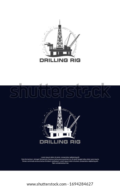 Types Offshore Drilling Rig Logo Oil: เวกเตอร์สต็อก (ปลอดค่าลิขสิทธิ์ ...